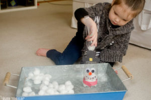 Feed the Snowman Winter Activity - Busy Toddler