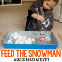 Feed the Snowman Winter Activity - Busy Toddler