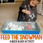 Feed the Snowman Winter Activity - Busy Toddler