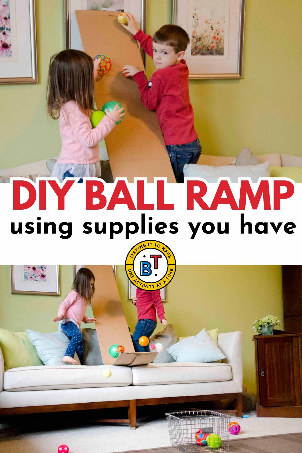 Make a DIY Ball Ramp - Busy Toddler