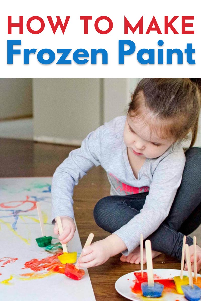 Frozen Paint: Process Art Activity - Busy Toddler