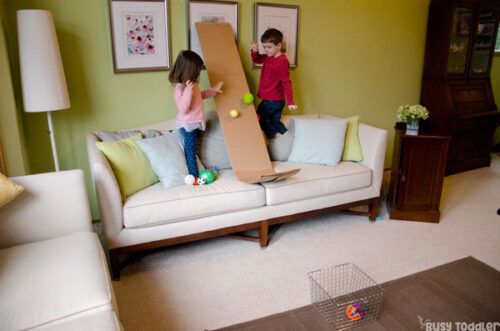 Make a DIY Ball Ramp from a Cardboard Box