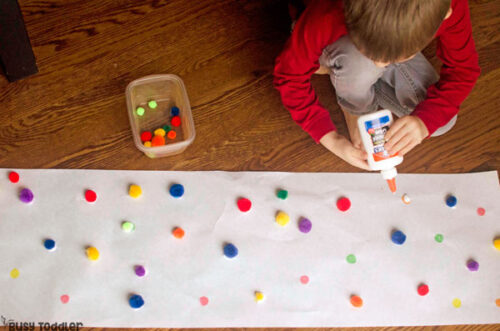 Preschool Fine Motor Activity: Match & Glue