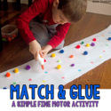 Preschool Fine Motor Activity: Match & Glue