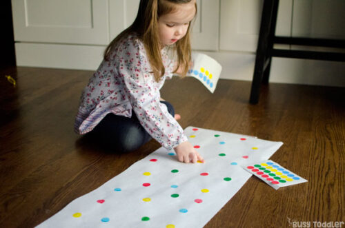 Dot Sticker Matching Activity - Busy Toddler