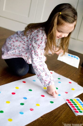 Dot Sticker Matching Activity - Busy Toddler