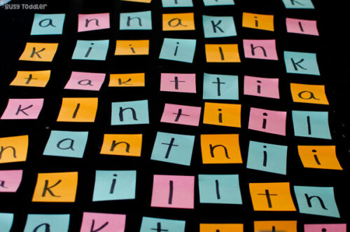 Post-It Names: Easy Alphabet Activity