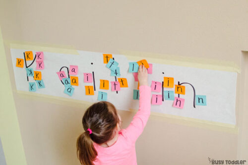 Post-It Names: Easy Alphabet Activity