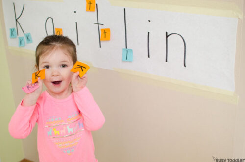 Post-It Names: Easy Alphabet Activity