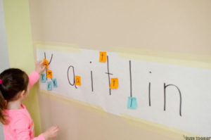 Post-It Names: Easy Alphabet Activity