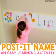 Post-It Names: Easy Alphabet Activity