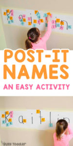 Post-It Names: Easy Alphabet Activity