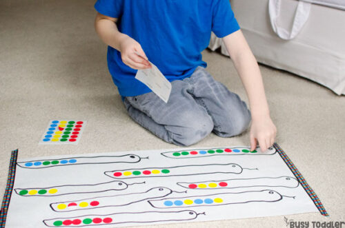 Make Pattern Snakes: Preschool Patterns Activity - Busy Toddler
