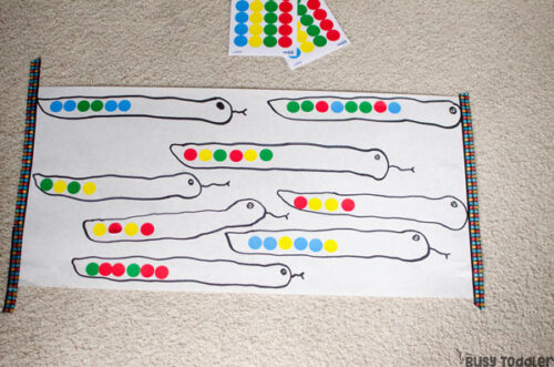 Make Pattern Snakes: Preschool Patterns Activity - Busy Toddler