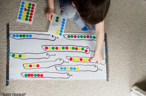Make Pattern Snakes: Preschool Patterns Activity - Busy Toddler