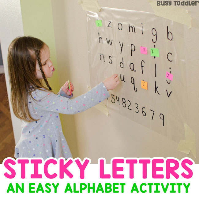 Sticky Letters Activity A Quick Easy Alphabet Game