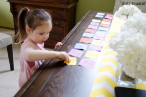 Easy Alphabet Activity: Post-It Match - Busy Toddler