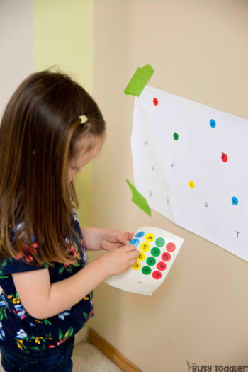 ABC Sticker Match Activity for Preschoolers - Busy Toddler
