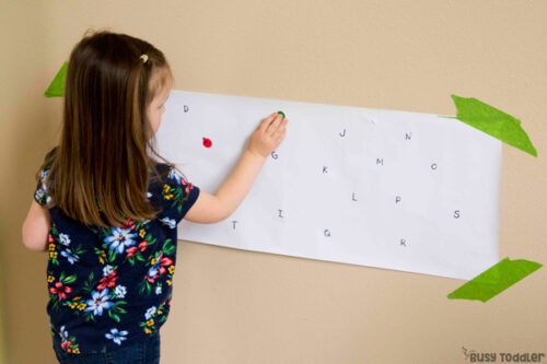 ABC Sticker Match Activity for Preschoolers - Busy Toddler