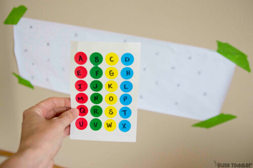 ABC Sticker Match Activity for Preschoolers - Busy Toddler