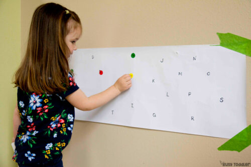 ABC Sticker Match Activity for Preschoolers - Busy Toddler
