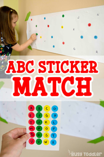 ABC Sticker Match Activity for Preschoolers - Busy Toddler