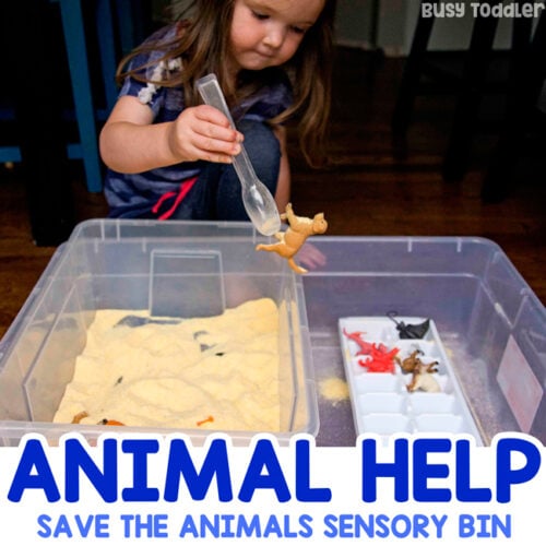 Make a Simple Animal Sensory Bin - Busy Toddler