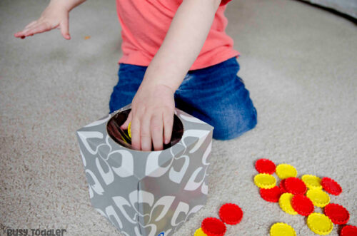 Drop Box Taby Activity - Busy Toddler