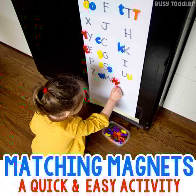 Fridge Magnet Matching Alphabet Activity - Busy Toddler