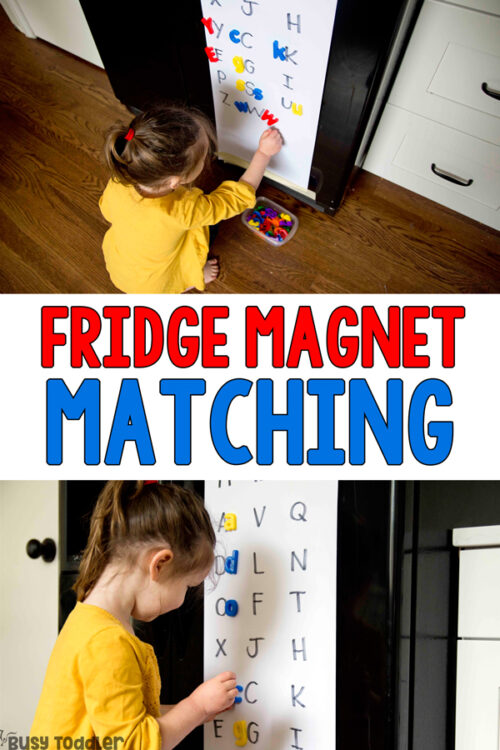 Fridge Magnet Matching Alphabet Activity - Busy Toddler