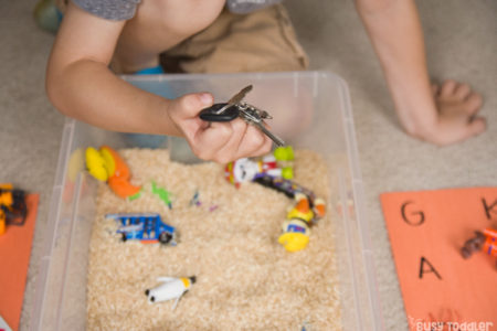 Sound Matching Bin: An Easy Phonics Activity - Busy Toddler