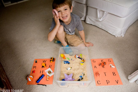 Sound Matching Bin: An Easy Phonics Activity - Busy Toddler