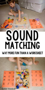 Sound Matching Bin: An Easy Phonics Activity - Busy Toddler