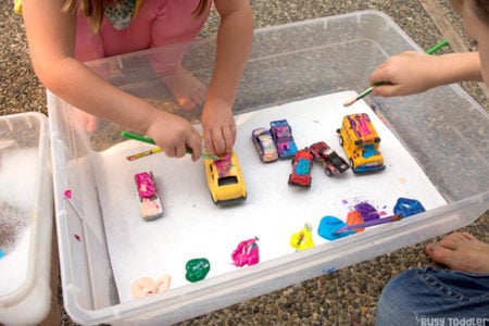 Paint the Cars: A Quick & Easy Art Activity - Busy Toddler