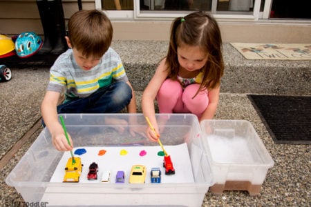 Paint the Cars: A Quick & Easy Art Activity - Busy Toddler