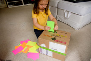 Sorting Drop Box Fine Motor Activity - Busy Toddler