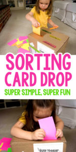 Sorting Drop Box Fine Motor Activity - Busy Toddler