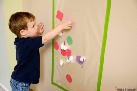 Make an Easy Taby Sticky Wall - Busy Toddler