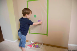 Make an Easy Taby Sticky Wall - Busy Toddler