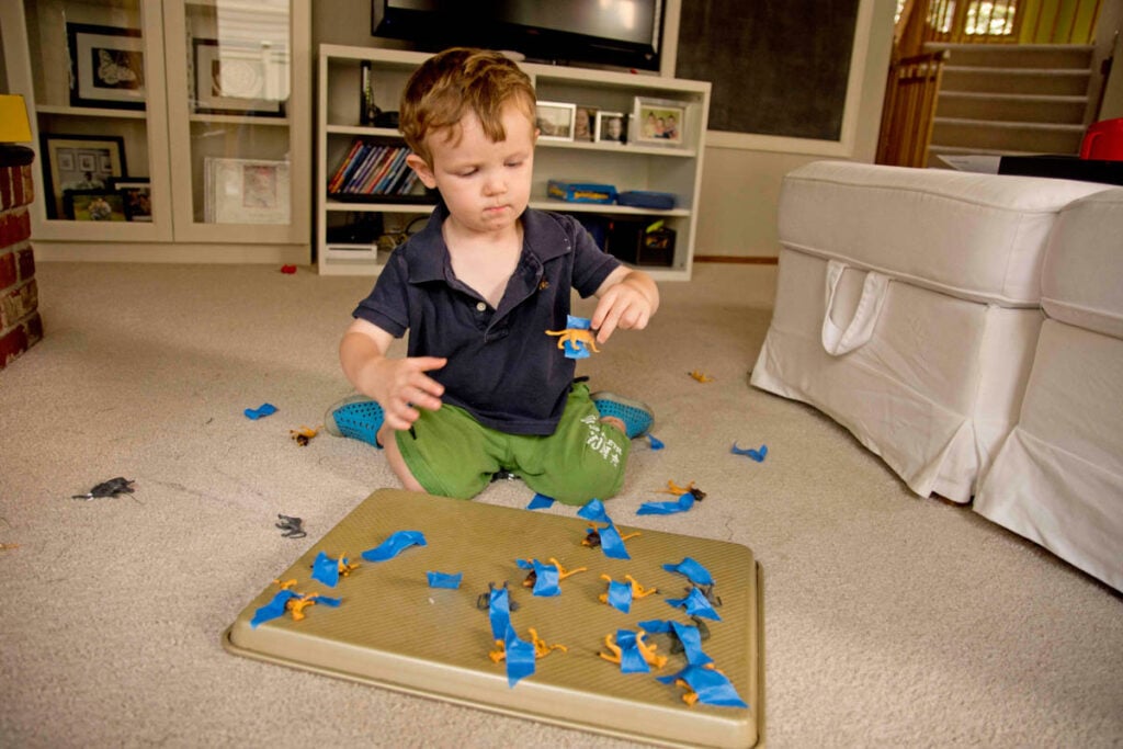 Tape Rescue Activity - Busy Toddler