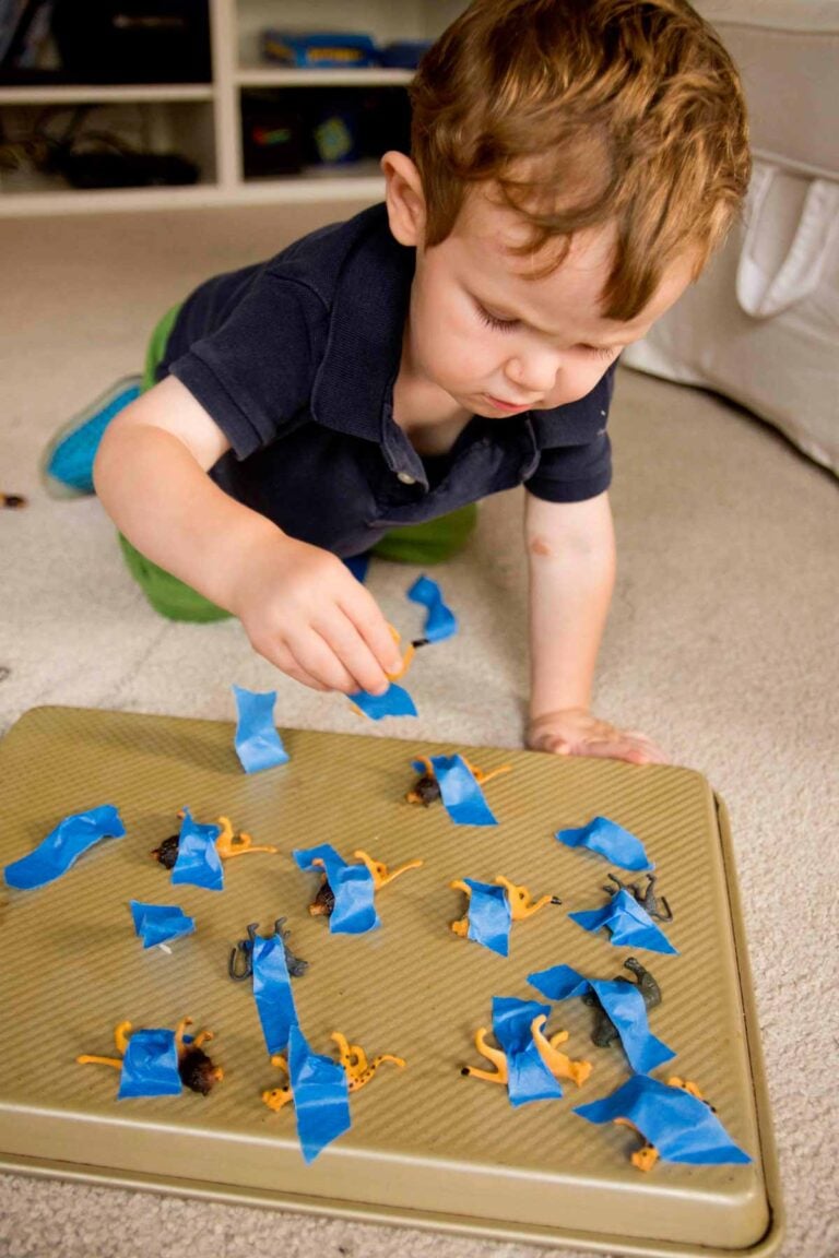 Tape Rescue Activity - Busy Toddler