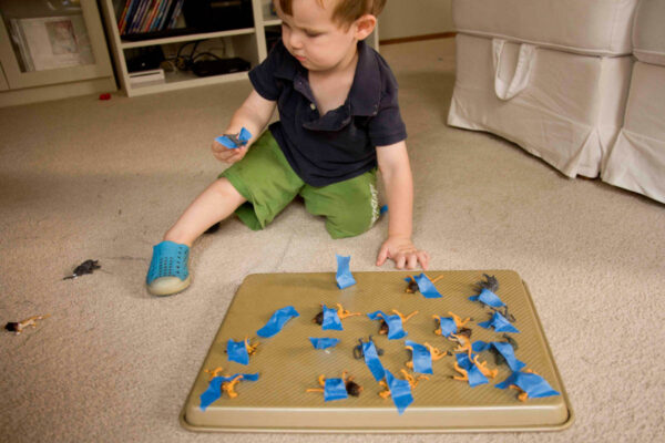 Tape Rescue Activity - Busy Toddler