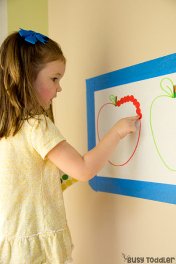 Apple Sticker Sort Activity - Busy Toddler