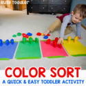 Color Sorting Activity for Toddlers - Busy Toddler
