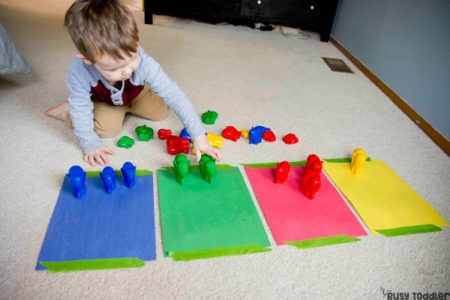 Color Sorting Activity for Toddlers - Busy Toddler