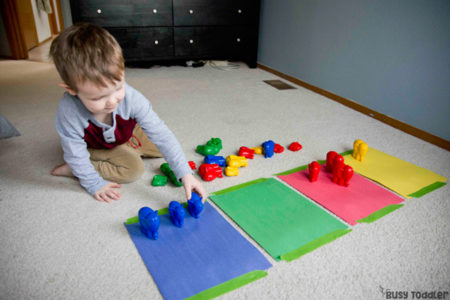 Color Sorting Activity for Toddlers - Busy Toddler