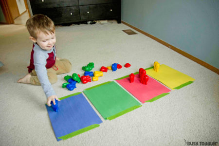 Color Sorting Activity for Toddlers - Busy Toddler