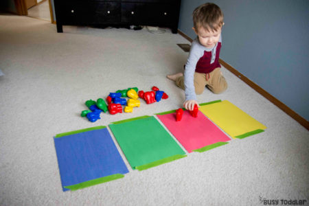 Color Sorting Activity for Toddlers - Busy Toddler
