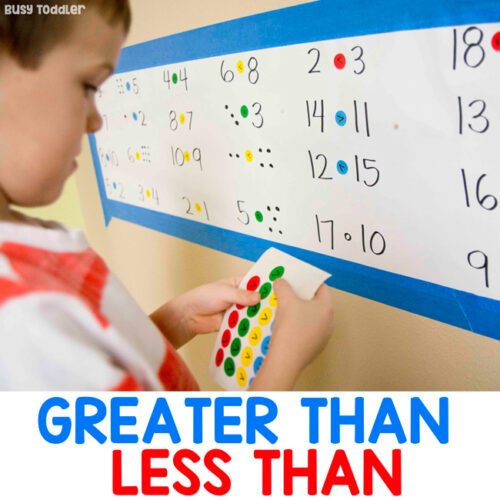 Greater Than Less Than Math Activity - Busy Toddler