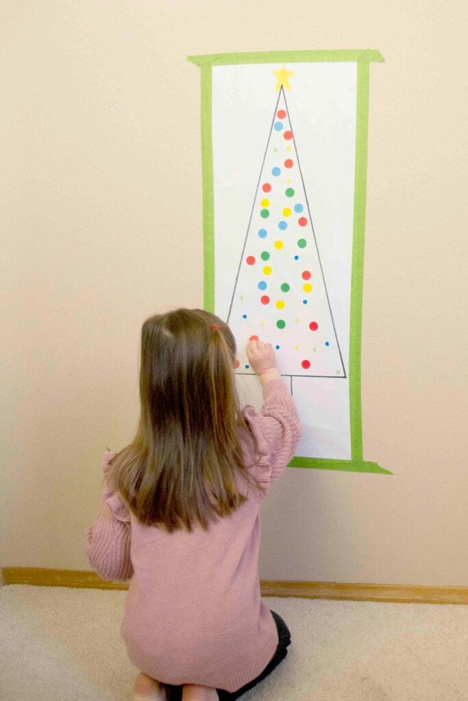Christmas Dot Sticker Trees - Busy Toddler